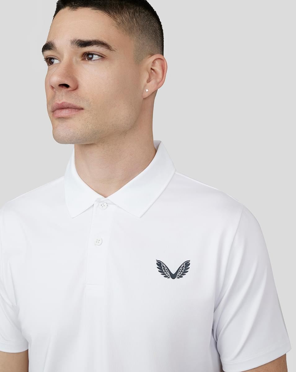 Castore Mens Breathable Polo Shirt - White