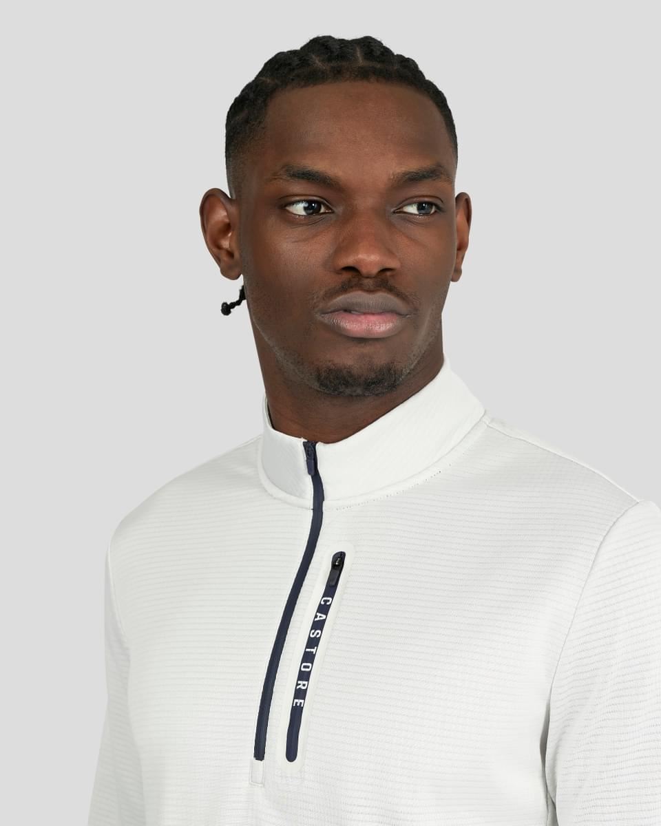 Castore Mens Soft Shell Tech Half Zip Pullover - Stone Grey